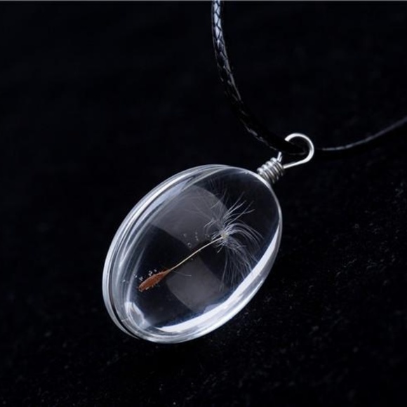 Jewelry | Crystal Glass Ball Dandelion Necklace | Poshmark